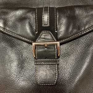 Levenger | Bags | Levenger Black Pebbled Leather Tote Bag | Poshmark
